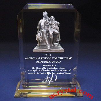custom engraved executive crystal plaques & awards, rectangular ...